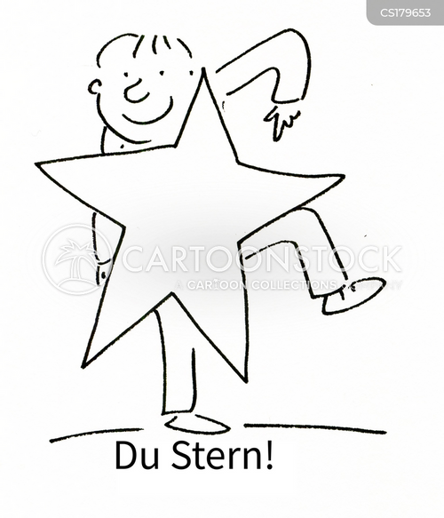 Cartoons und Karikaturen mit Sternschnuppen