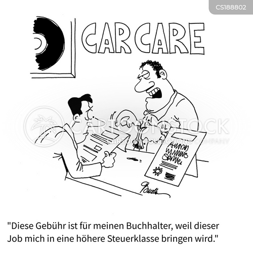 Cartoons und Karikaturen mit Auto-steuer