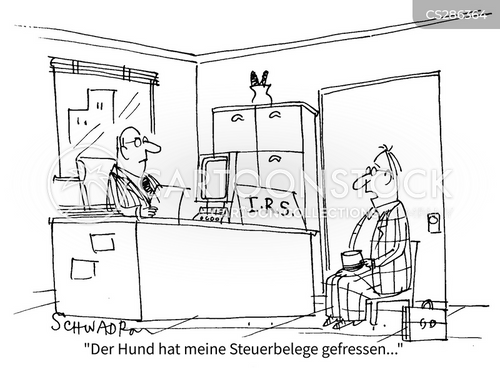 Cartoons und Karikaturen mit Steuerbeleg