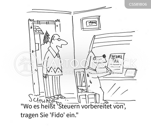 Cartoons und Karikaturen mit Steuern Vorbereiten