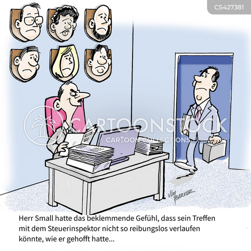 Cartoons und Karikaturen mit Steuerbeamte