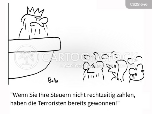 Cartoons und Karikaturen mit Steuern Zahlen