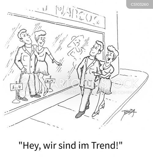 Cartoons und Karikaturen mit 80er Moden