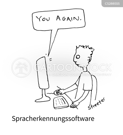 Cartoons und Karikaturen mit Computerisierte Stimme