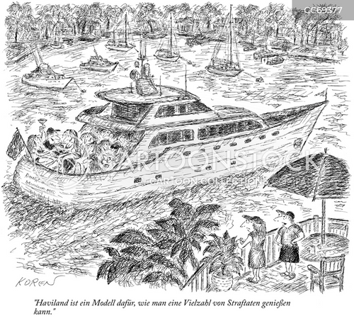 Cartoons und Karikaturen mit Jet-setter