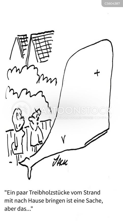 Cartoons und Karikaturen mit Strandstreich