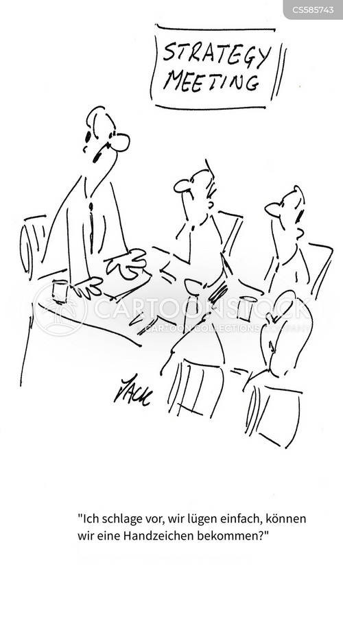 Cartoons und Karikaturen mit Strategietreffen