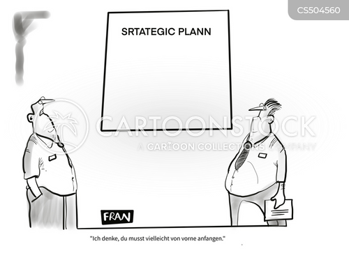 Cartoons und Karikaturen mit Strategische Planung