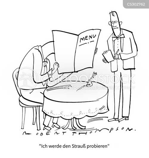 Cartoons und Karikaturen mit Ausgefallenes Gericht