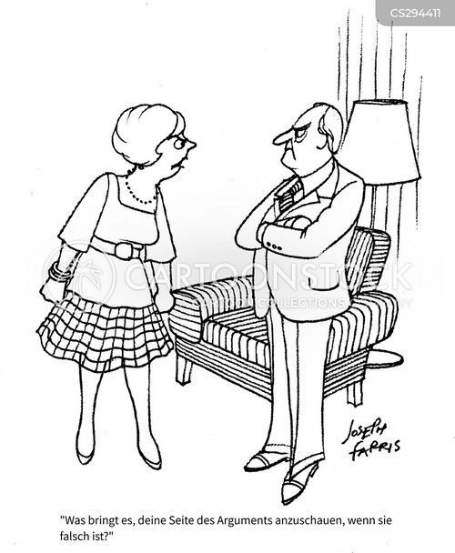 Cartoons und Karikaturen mit Streit