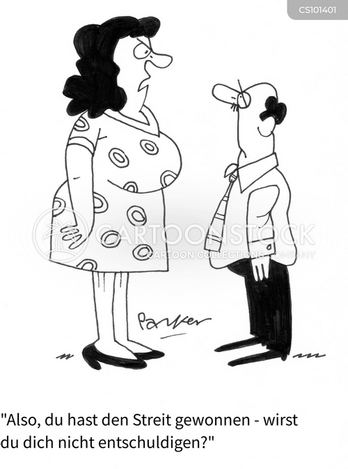 Cartoons und Karikaturen mit Streit