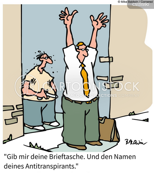 Cartoons und Karikaturen mit Antitranspirants