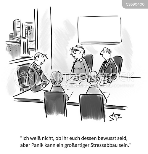 Cartoons und Karikaturen mit Stress