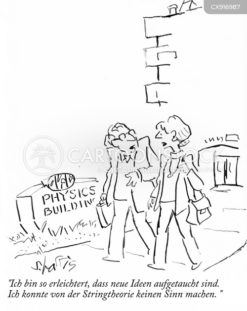 Cartoons und Karikaturen mit Neue Physik