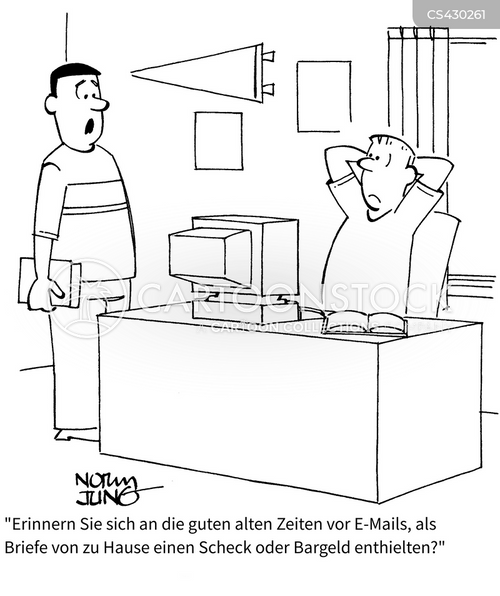 Einen Brief Schreiben Cartoon