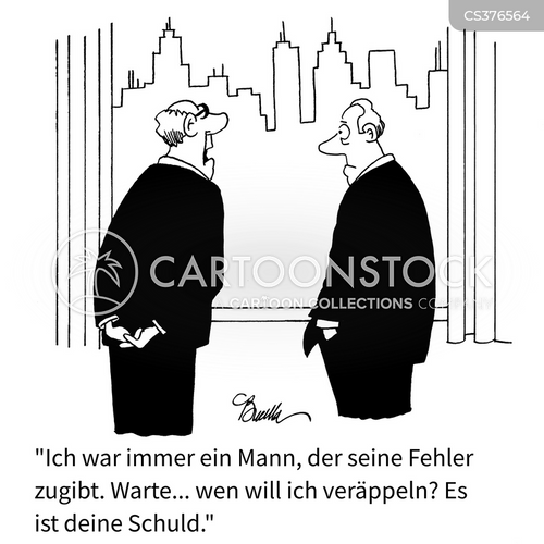 Cartoons und Karikaturen mit Deine Schuld