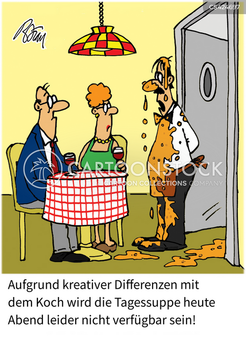 Cartoons und Karikaturen mit Kontaminierte Suppen