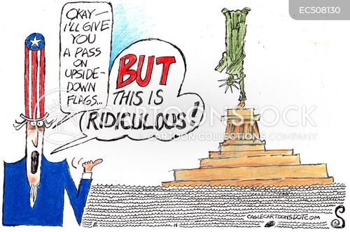Upside Down Flags Cartoons and Comics - funny pictures from CartoonStock