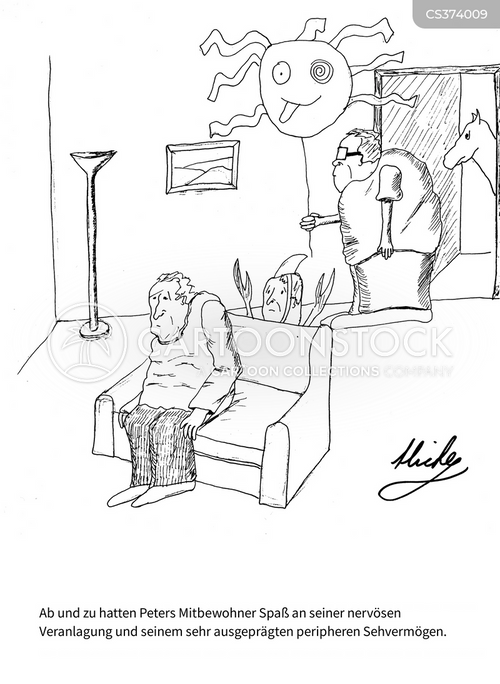 Cartoons und Karikaturen mit Peripheres Sehen