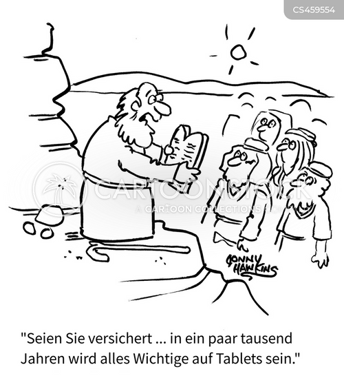 Cartoons und Karikaturen mit Tabletten
