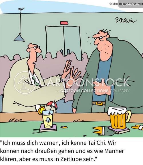 Cartoons und Karikaturen mit Tai Chi