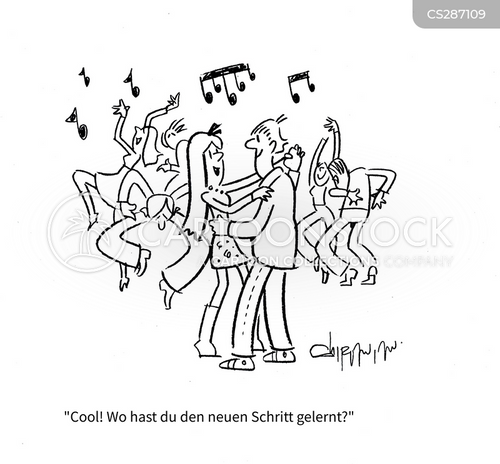 Cartoons und Karikaturen mit Tanzen Lernen