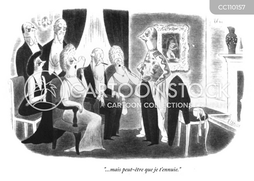 Dessins humoristique et caricaturés avec Conversation Ennuyeuse