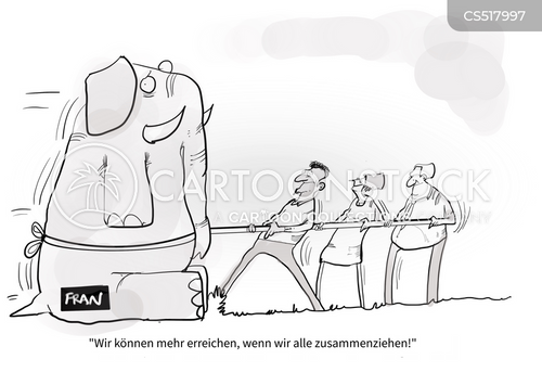 Cartoons und Karikaturen mit Kollektive Aufgabe