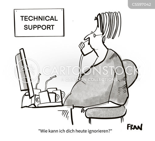 Cartoons und Karikaturen mit Ignorieren