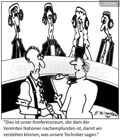 Cartoons und Karikaturen mit Technische Sprache