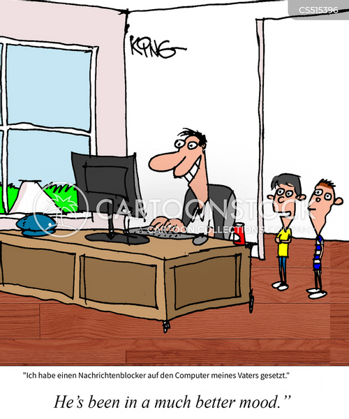 Cartoons und Karikaturen mit Ad-blocker