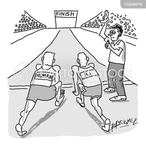 Technology Race Cartoons and Comics - funny pictures from CartoonStock