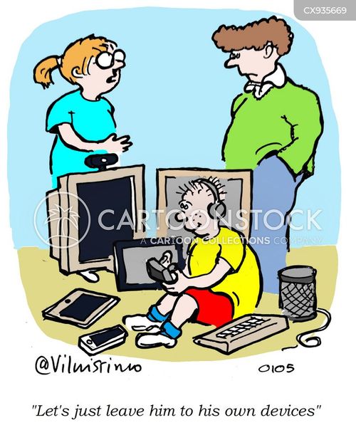 Own Devices Cartoons and Comics - funny pictures from CartoonStock