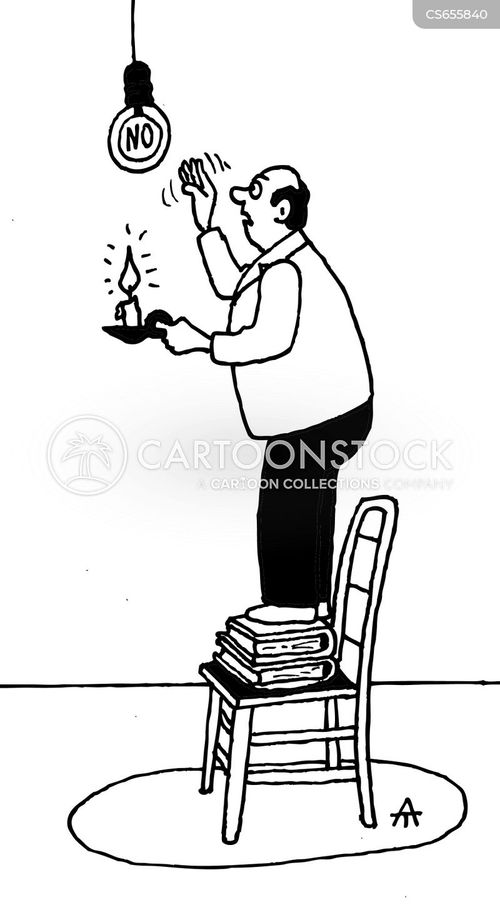 Light Bulb Says No Cartoons and Comics - funny pictures from CartoonStock