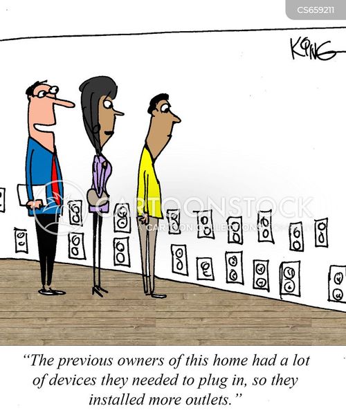 Wall Of Outlets Cartoons and Comics - funny pictures from CartoonStock