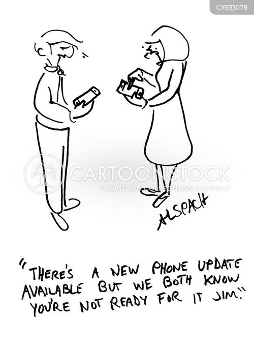 Phone Update Cartoons and Comics - funny pictures from CartoonStock