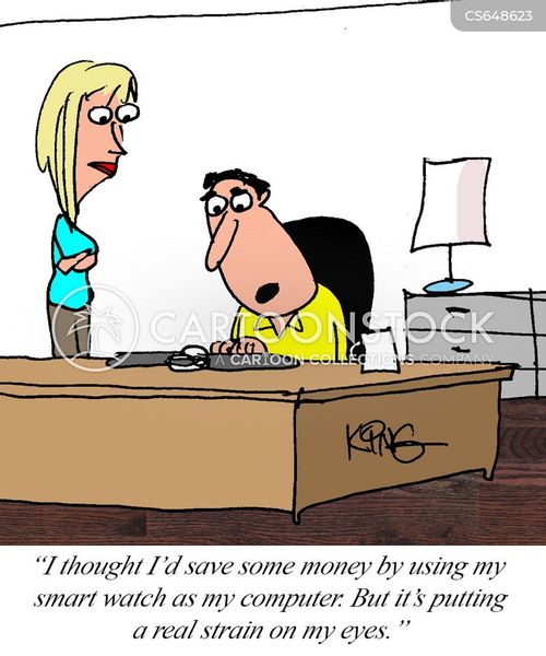 Digital Eye Strain Cartoons and Comics - funny pictures from CartoonStock
