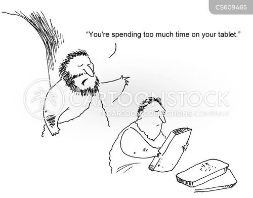 Caveman Chiseling Stone Tablets