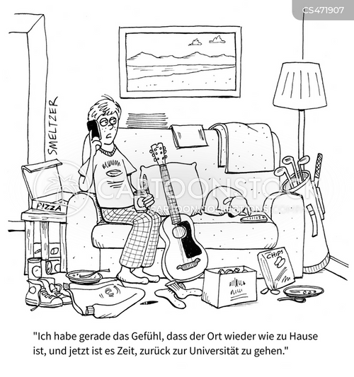 Cartoons und Karikaturen mit Teenager Zu Hause