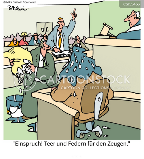 Cartoons und Karikaturen mit Teer Und Federn