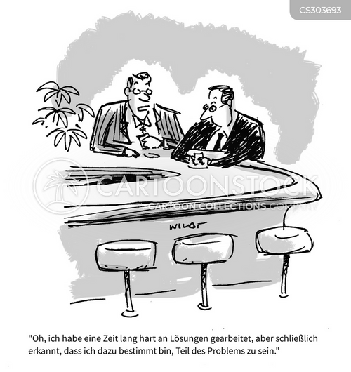Cartoons und Karikaturen mit Teil Des Problems