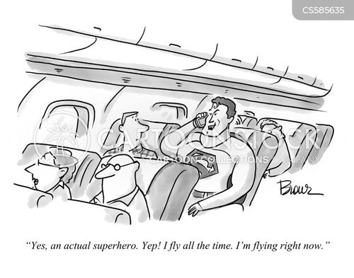 Flying Superhero Cartoons and Comics - funny pictures from CartoonStock