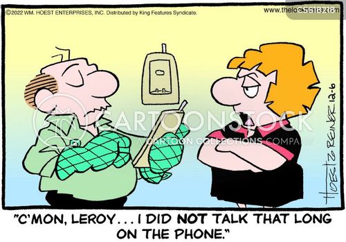 Long Phone Call Cartoons and Comics - funny pictures from CartoonStock