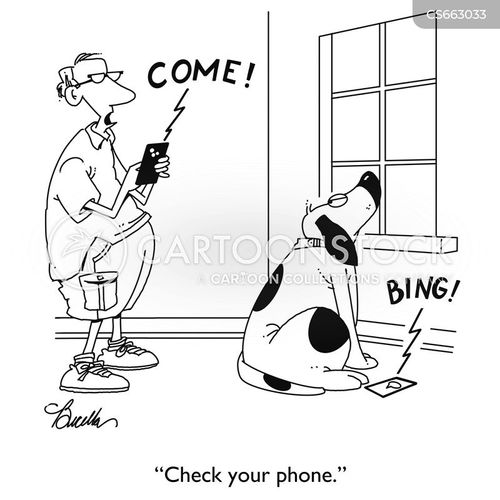 Checking Smartphone Cartoons and Comics - funny pictures from CartoonStock