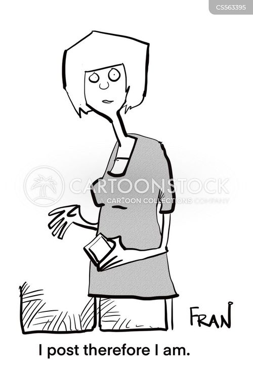 Posting Habits Cartoons and Comics - funny pictures from CartoonStock