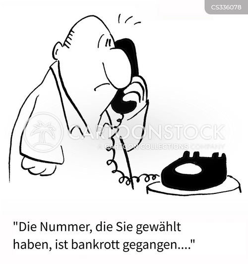 Cartoons und Karikaturen mit Pleite