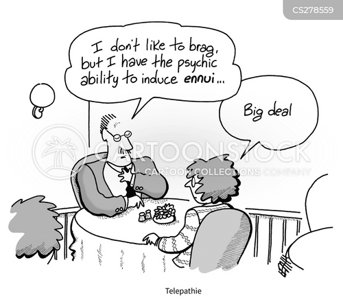 Cartoons und Karikaturen mit Telepath
