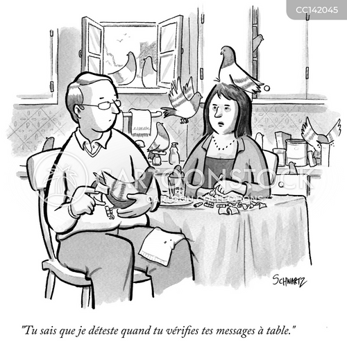 Dessins humoristique et caricaturés avec Téléphones Portables