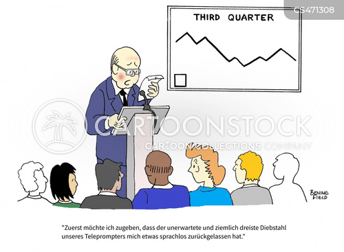 Cartoons und Karikaturen mit Teleprompt