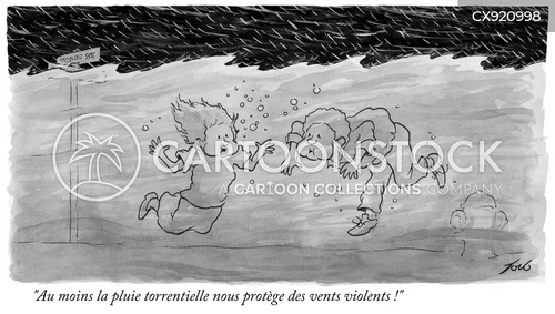 Dessins humoristique et caricaturés avec Les Inondations